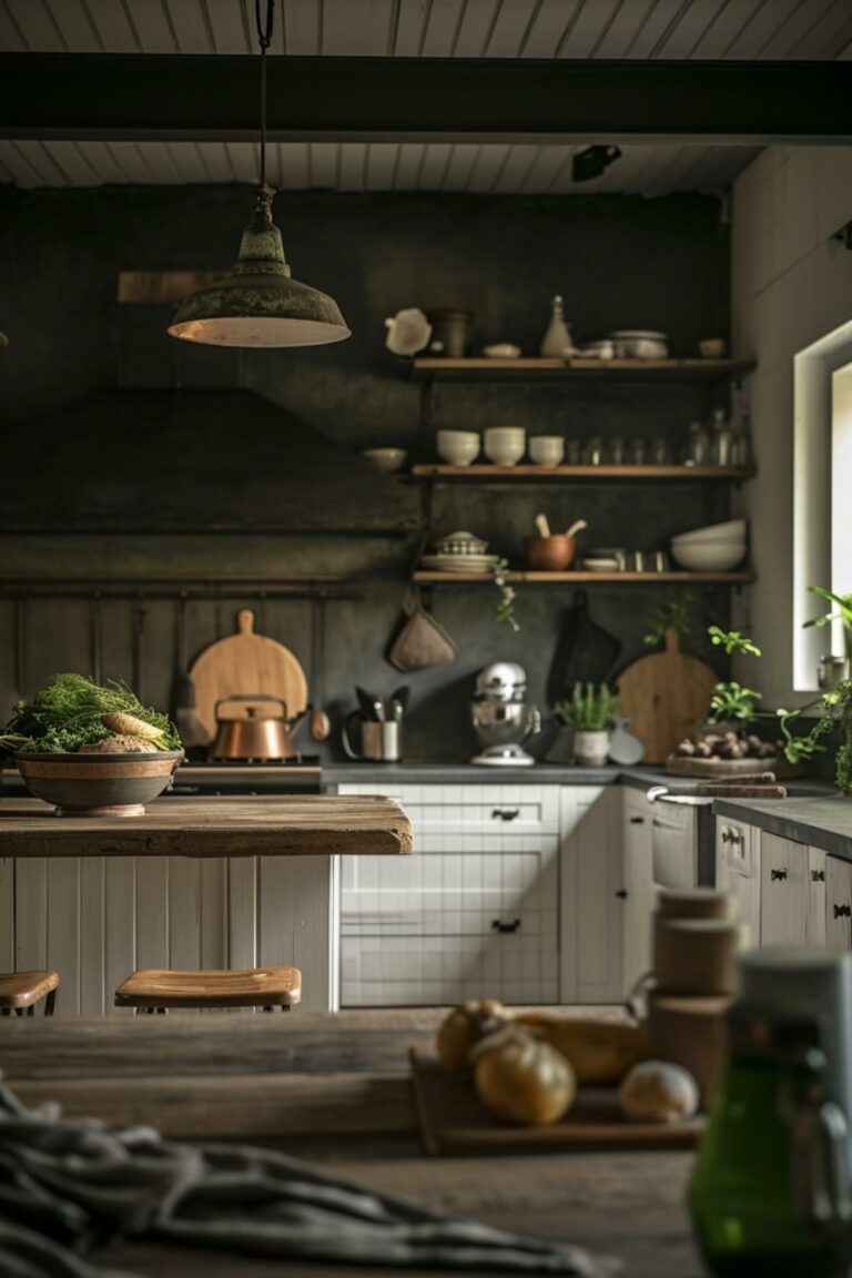 30+ Moody Farmhouse Kitchen Ideas for a Timeless Cooking Space