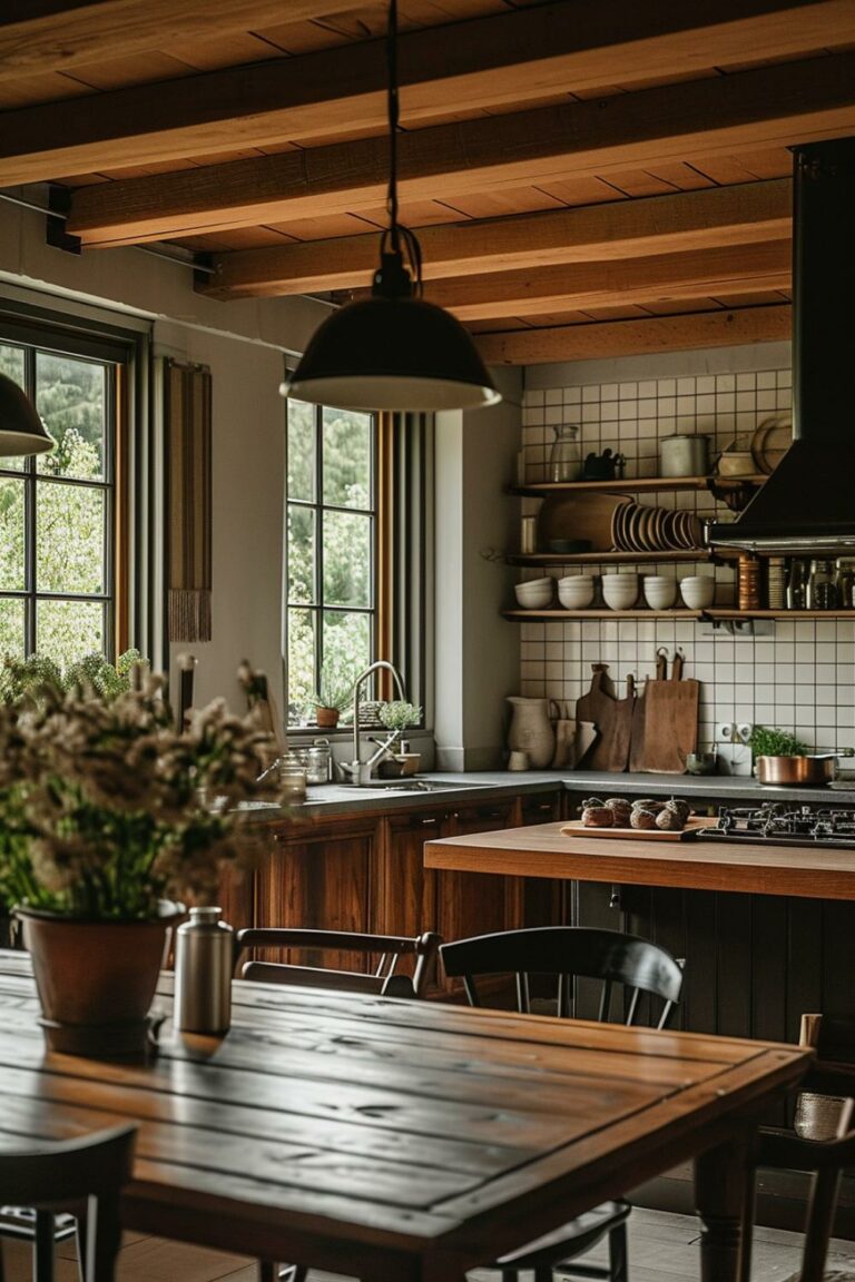 30+ Moody Farmhouse Kitchen Ideas for a Timeless Cooking Space